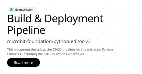Build And Deployment Pipeline Microbit Foundationpython Editor V3