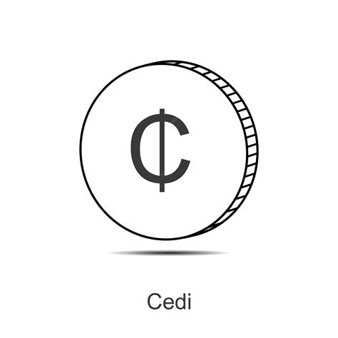 Premium Vector Ghanaian Cedi Coin Vector Illustration Eps