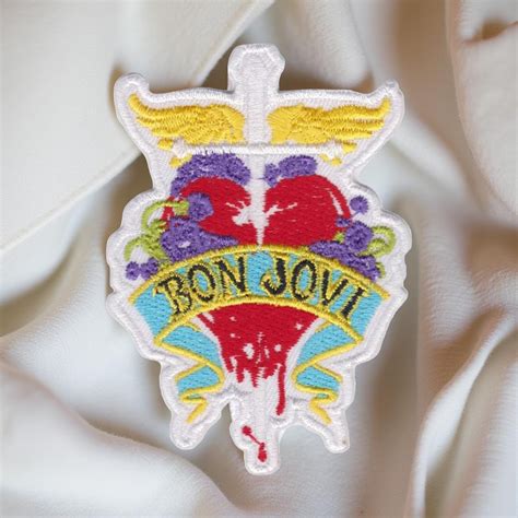 Bon Jovi Heart And Dagger Logo Embroidered Iron On Patch