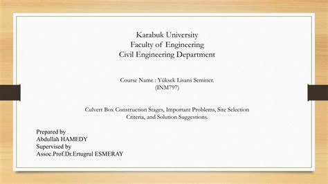 Culvert Box Construction Pptx