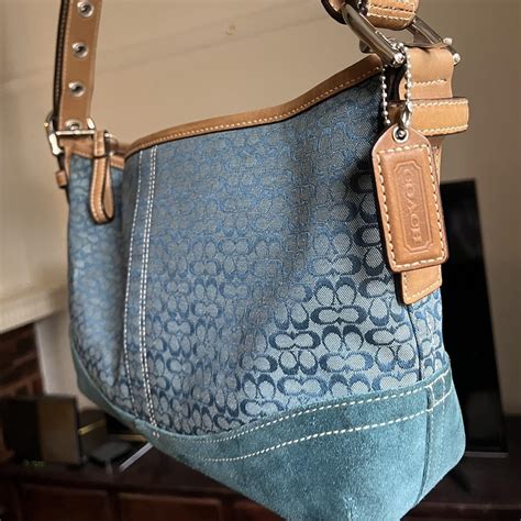 Vintage Rare Blue Coach Bag Absolutely Love This Depop