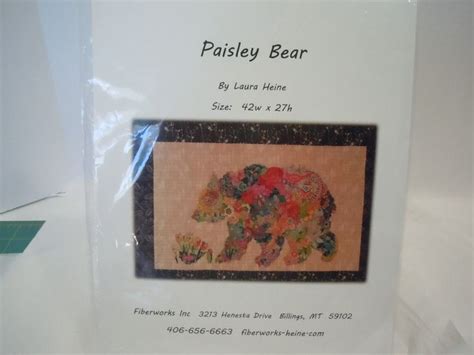 Paisley Bear By Laura Heine 42w X 27h Quilt Patterns Applique Quilts Applique Quilt Patterns