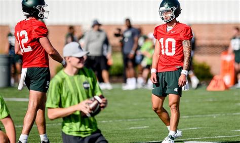 Michigan State Football Pros Of Katin Houser Noah Kim As Qb1