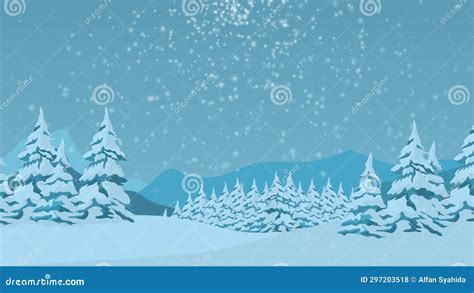 Snow Fall Animation Stock Footage Video Of Cold Forest 297203518