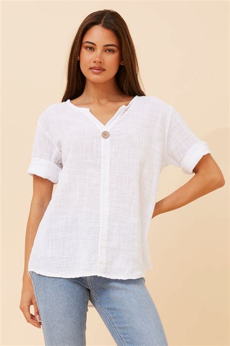 Donila Statement Button Top And Buy Online And Femme Connection