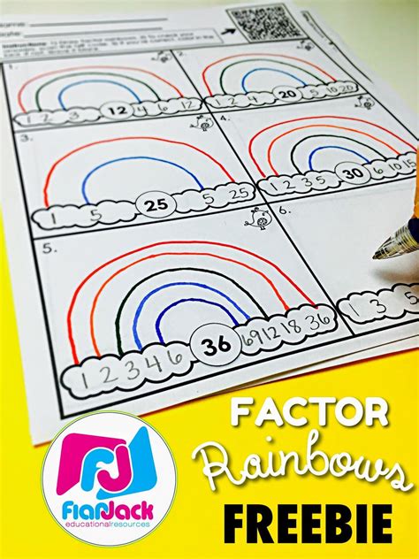 Factor Rainbow Worksheets