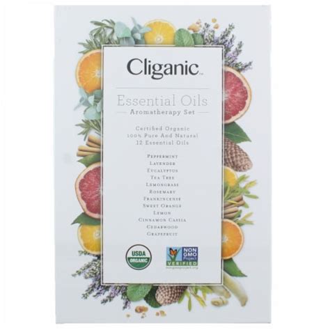 Cliganic Essential Oils Certified Organic Aromatherapy Set 12 Ct 12
