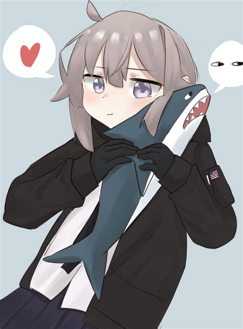 Pepsi2330 Ikea Shark M200 Girls Frontline Girls Frontline Absurdres Highres Ahoge