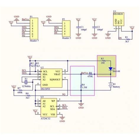 modul reálného času ds1307 s eeprom 24c32 rtc