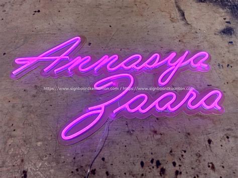 Custom Design Indoor Led Neon Light Letetr Signage Pahang Kuantan Malaysia Manufacturer