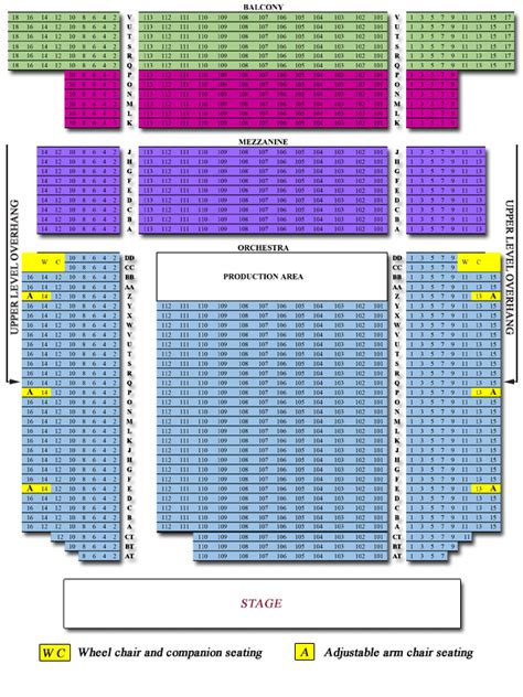 Seating Chart Bergen Performing Arts Center