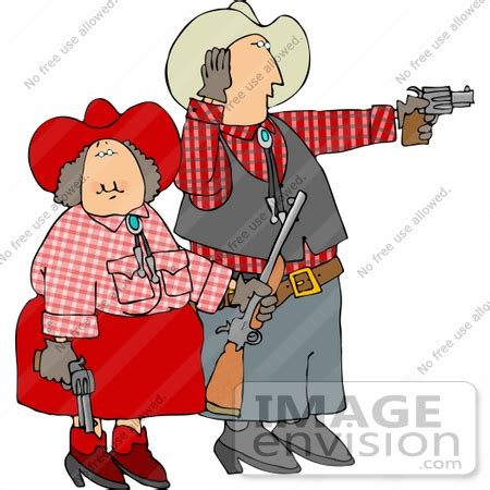 Western Cowboy And Cowgirl Couple Clipart 14565 By Djart Royalty