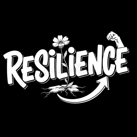 Resilience Symbolism Flower Growing Through Cracked Earth With Flexing