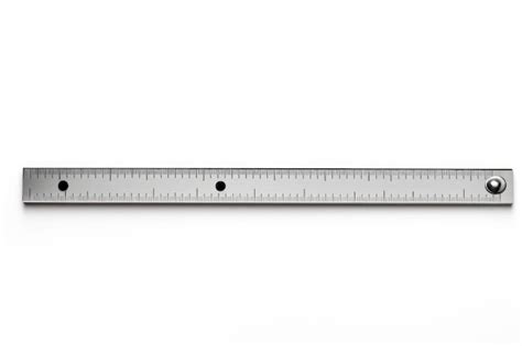 Premium Photo Metal Ruler On White Background On A White Or Clear