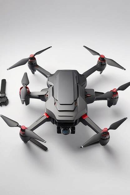 3d Dron On Isolated Gray Background Premium Ai Generated Image
