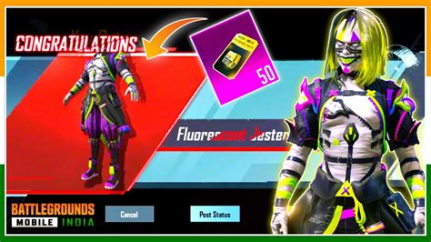 New Premium Crate Opening In Bgmi Free Mythic Outfit Fluorescent