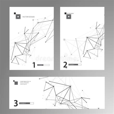 Vector Layout Of A4 Format Cover Design Templates Technology Science