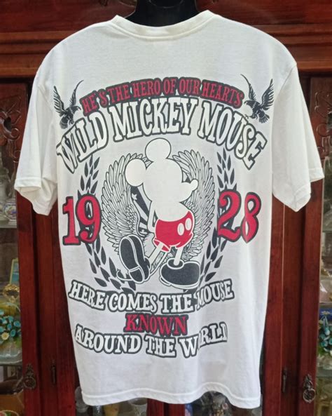 L Wild Mickey Mouse Tee Mens Fashion Tops And Sets Tshirts And Polo Shirts On Carousell