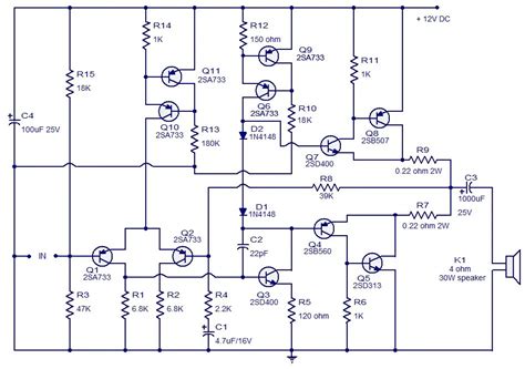 12v Power Amplifier Schematic Diagram