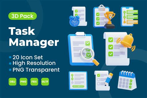Task Manager 3d Icon Pack 20 Free Download Business 3d Icons Iconscout