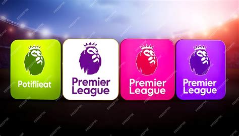 Premier League Lion Logo Vector Banner Logo Illustration Premium Ai