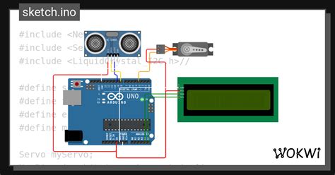 smp rahmat servo ultrasonik copy wokwi esp32 stm32 arduino simulator