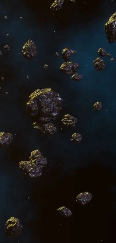 Asteroid Field Space Wallpaper Free Download