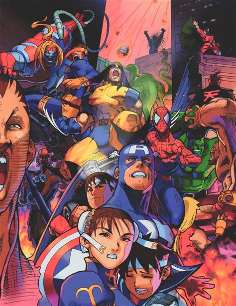 Superhéroes De Marvel Vs Street Fighter Arcade