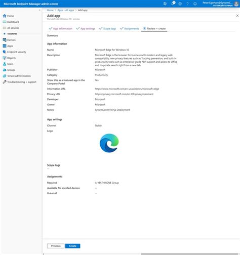 deploying microsoft edge chromium version with microsoft intune