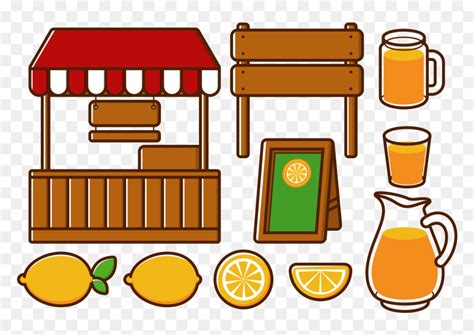 Lemonade Stand Vectors Lemonade Stand Clipart Hd Png Download Vhv