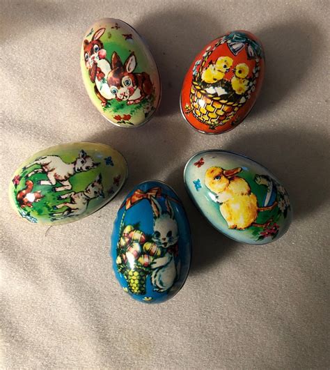Vintage Tin Easter Eggs On Mercari Vintage Tin Easter Eggs Vintage