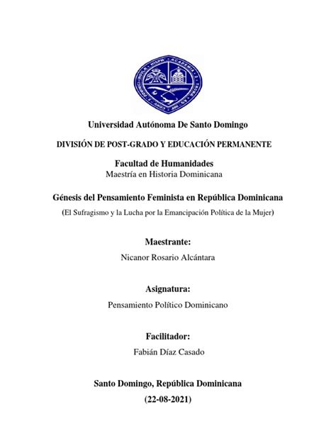 El Sufragismo Y La Lucha Por La Emancipación Política De La Mujer Pdf