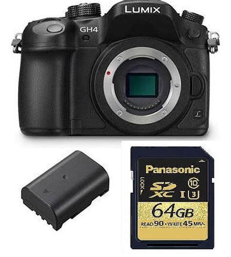 Panasonic Lumix Dmc Gh4 Mirrorless Digital Camera Body Black Bundle