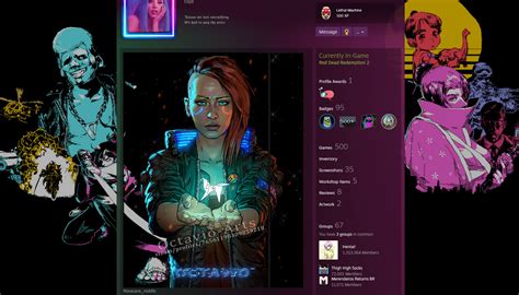 Octavio Steam Artwork Cyberpunk 2077 V Animated Steam Artwork V