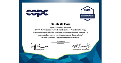Copc® Best Practices For Customer Experience Operations Cx Performance Leader 7 0 • Salah Al