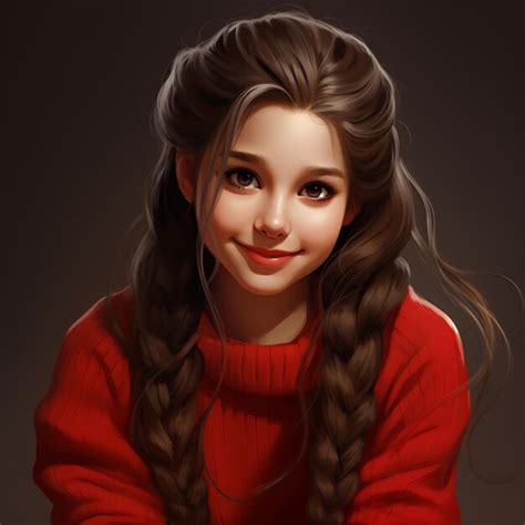 Premium Ai Image Beautiful Similing Girl With Long Hair Twintails