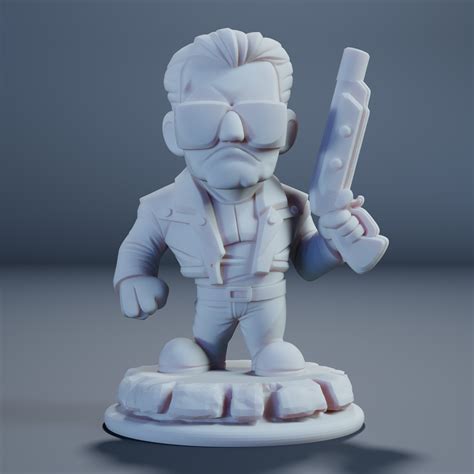 👾 Mini Terminator Chibi・archivo Stl Gratis Para Impresión 3d・cults