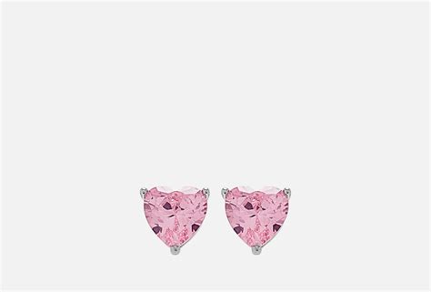 Viamore Серьги Oli Heart Rose Silver 2 шт — купить цена в Москве