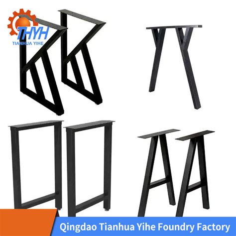 Table Base Frames Industrial Restaurant Desk Office Cast Iron Steel Bench Coffee Dining