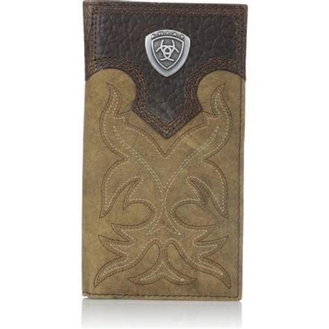 Ariat Mens Rodeo Wallet With Shield Medium Brown • Price