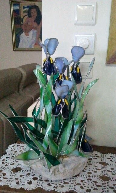 Fused Glass Iris Stained Glass Flowers Glass Art Products Fused Glass Art