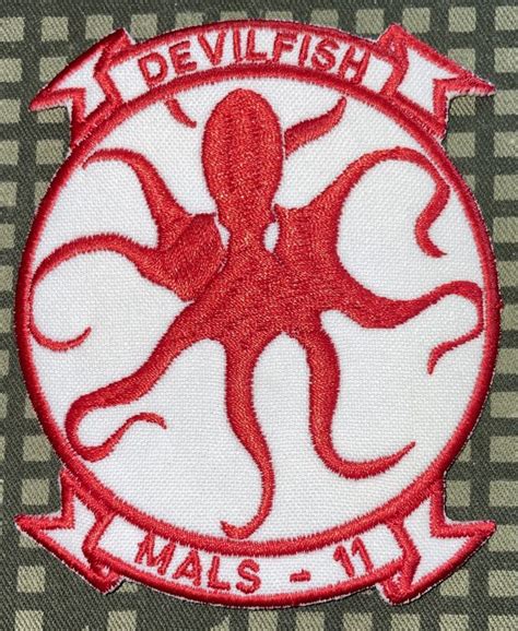 Usmc Mals 11 Devilfish Squadron Patch Decal Patch Co