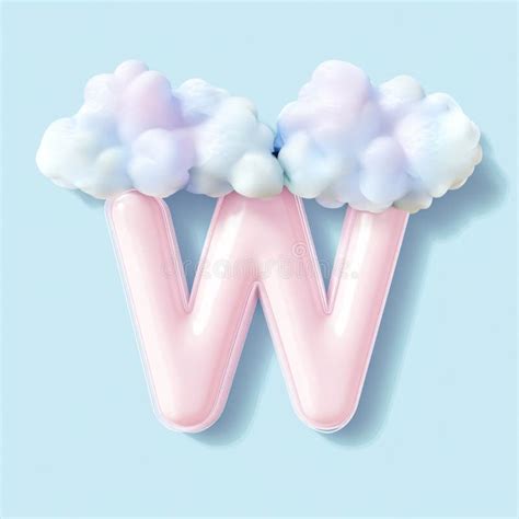 Create A Cute And Dimensional Letter W Stock Illustration