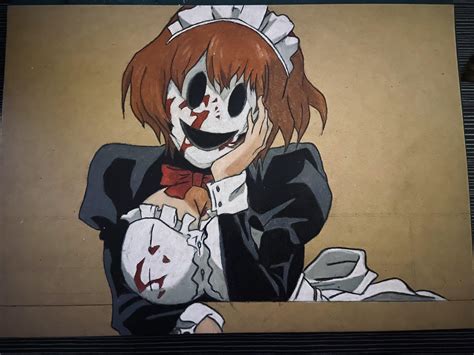 My Attempt On Maid Mask By Using Cheap Colour Pencils Sauce High