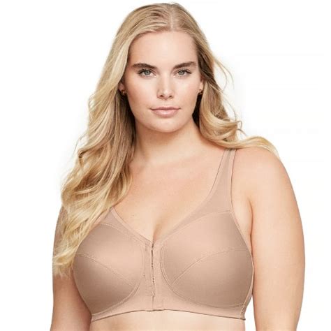 Glamorise Womens Magiclift Front Closure Posture Back Wirefree Bra 1265