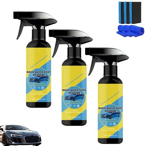 Nano Quick Coat Restore 4 Fl Oz Quick Effect Coating Agent For Car