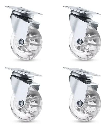 Rodízio Roda Giratório 360 Graus Silicone Gel Móveis 4 Und