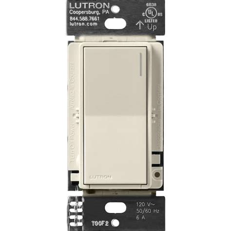 Lutron Sunnata Switch For 6a Lighting Or 3a 110 Hp Motor Single Pole