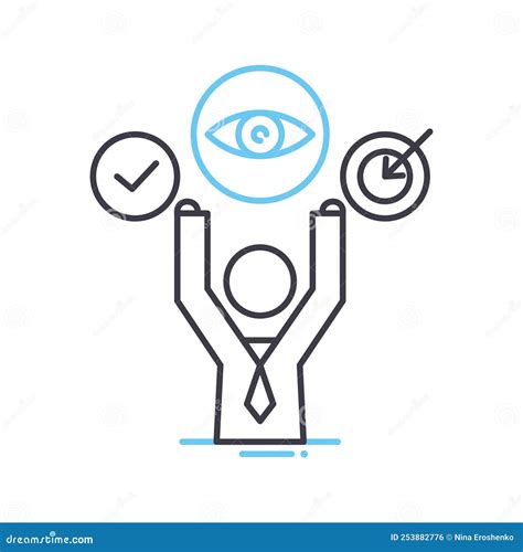 Performance Management Line Icon Outline Symbol Vector Illustration