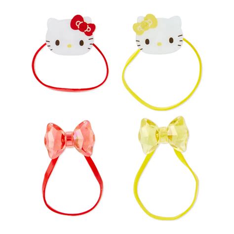 Sanrio Original Set Of 4 Mini Hair Ties Hello Kitty Little Orange